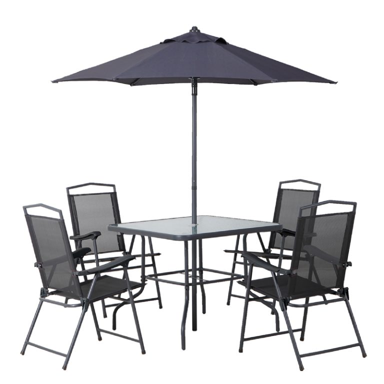 conj. mesa + guarda sol 4 pessoas - Espaço Casa